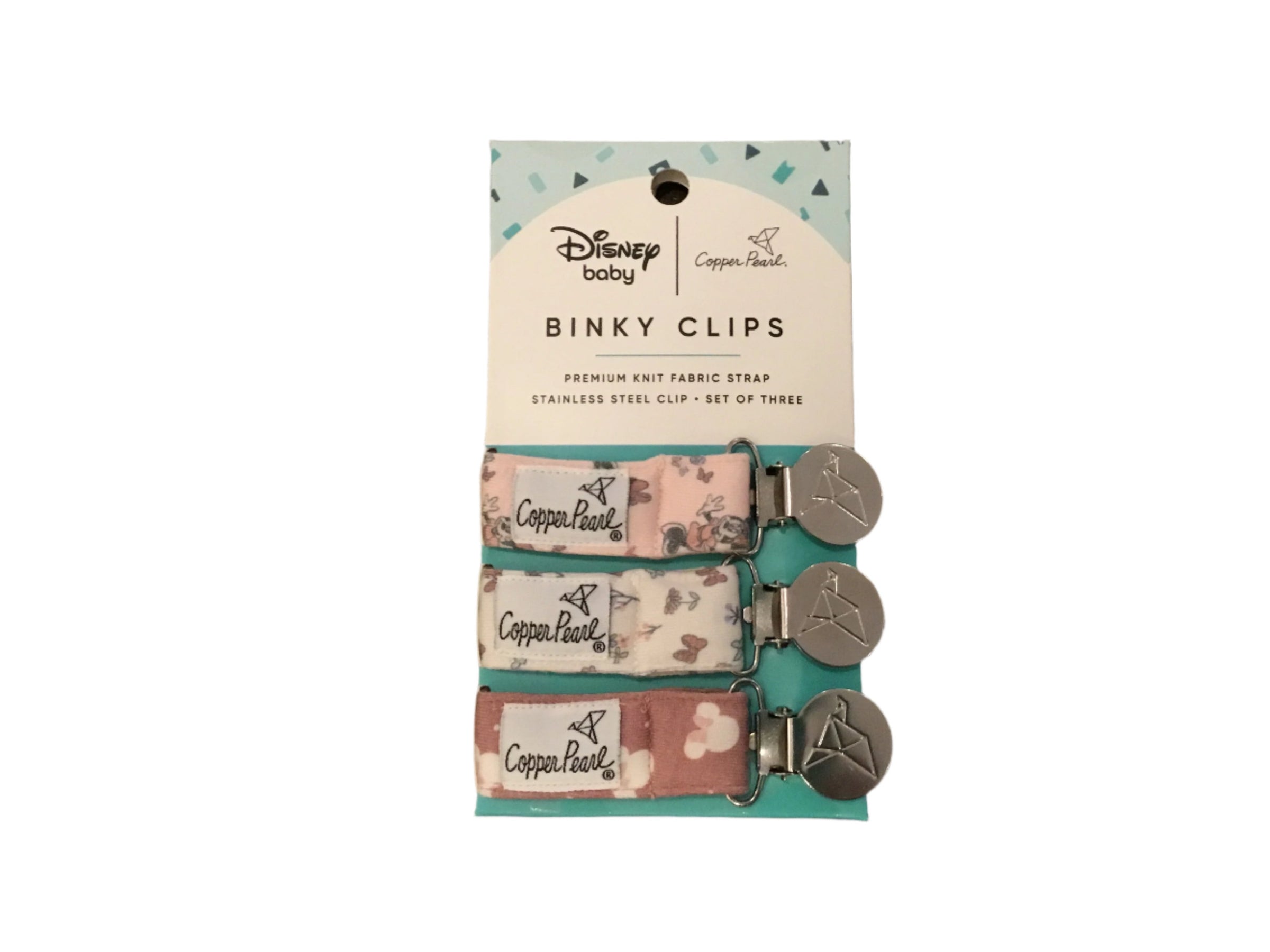 Copper Pearl Binky Clips | Minnie Mouse