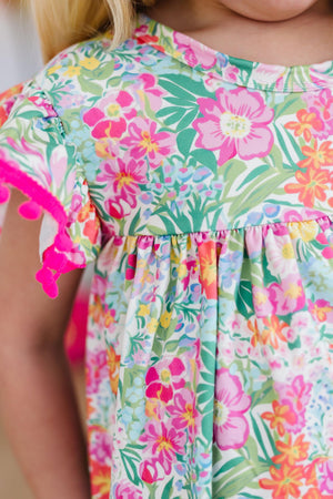 Mila & Rose | Preppy Petals Pom Pom Dress